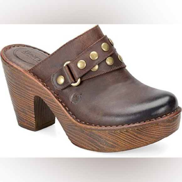 Born | Shoes | Born Womens Size Marney Mule Clogs Slipon Leather Brown ...